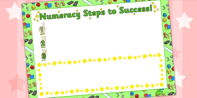 FREE! - Numeracy Steps To Success Sheet (teacher made)