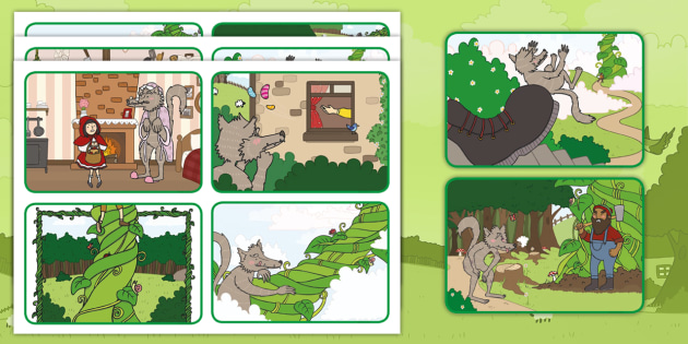 Fee! Fi! Fo! Fum! Story Sequencing Cards (teacher made)