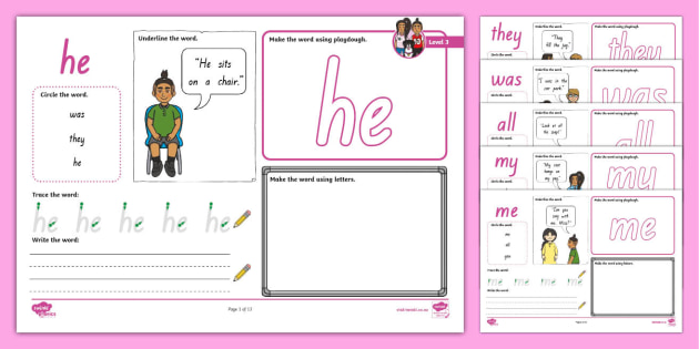 Phonics Level 3 Make, Read and Write Activity Mats
