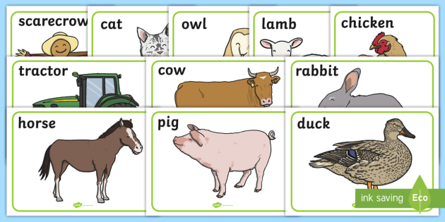 On the Farm ActionsPicture Cards - ESL Farm Actions