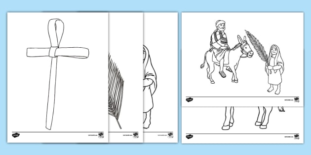 coloring page triumphal entry