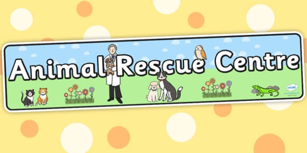 FREE! - Animal Rescue Centre Role Play Display Banner - animals, props