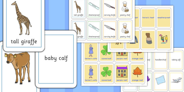 Three Syllable Final 'F' Sound Playing Cards (teacher made)