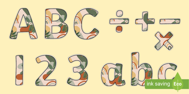 👉 Boho Earth Tone Display Lettering (teacher made)