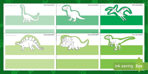 Dinosaur Colouring Headbands (teacher made)