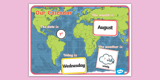 Countries Themed Display Calendar