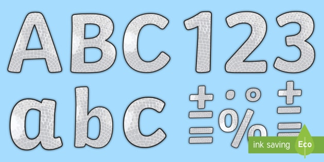 Silver Display Lettering