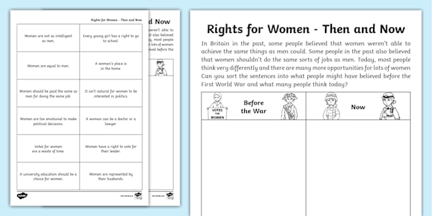 Women S Issues Worksheets