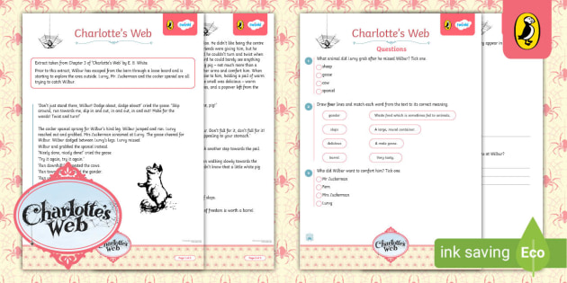 Free Charlottes Web Worksheets Grade 3 4 Proper And Common Nouns