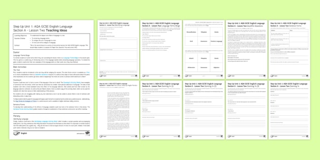 AQA GCSE English Language Intervention Lesson 2