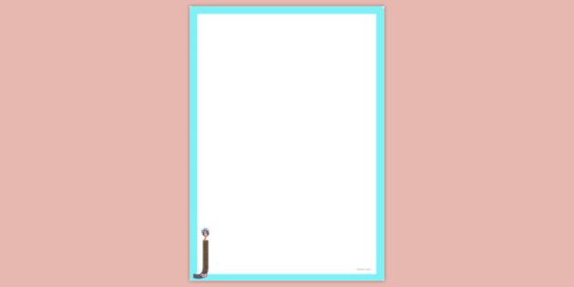 FREE! - Simple Blank Sassoon Alphabet J Page Border | Page Borders