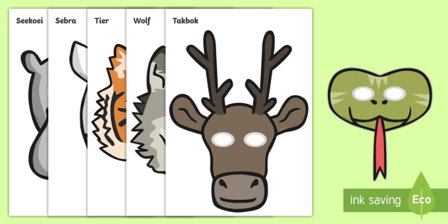 Dieretuin Rolspel Maskers (teacher made)