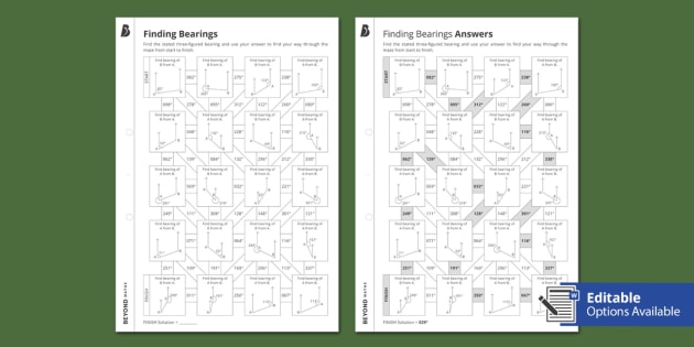 Bearings Worksheets | twinkl.co.uk