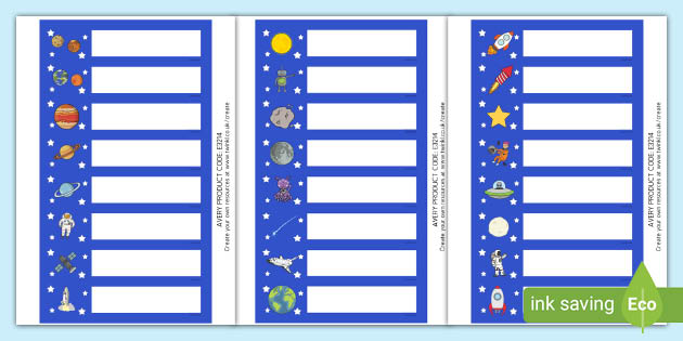 Space Themed Editable Gratnells Tray Labels (teacher made)