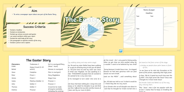 Easter Story Report Task Setter PowerPoint (teacher made)