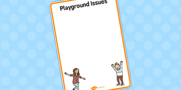 Playground Issues Staffroom Sign (teacher made)
