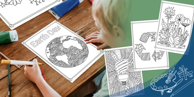 Earth Day Mindfulness Colouring Activity Posters Pack