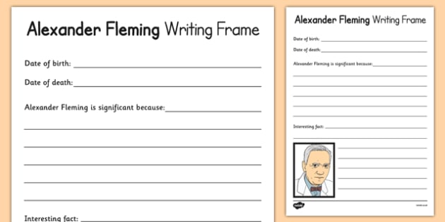 Alexander Fleming Significant Individual Writing Frame