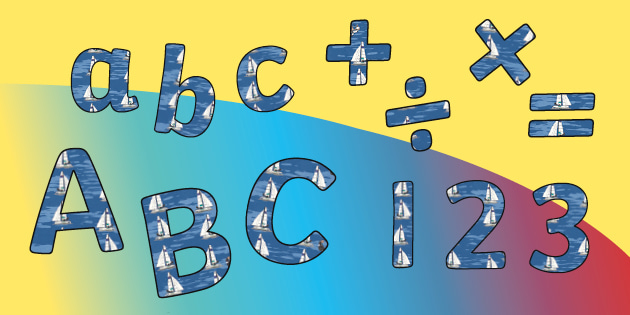 Sailing Display Letters and Numbers Pack (Teacher-Made)