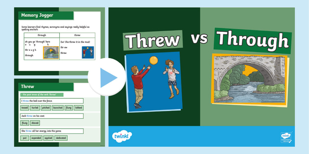 Threw vs Through Game (teacher made)
