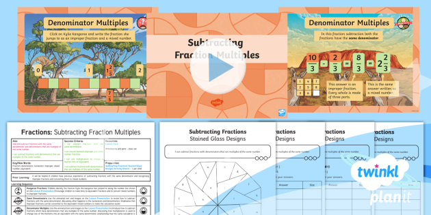 Planit Maths Y5 Fractions Add And Subtract Fractions Lesson Pack 2
