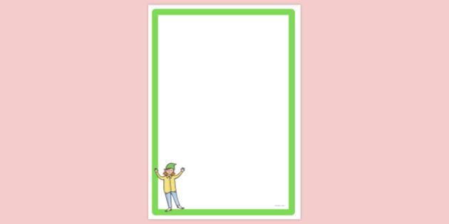 FREE! - Girl Elf Page Border | Page Borders | Twinkl Resources