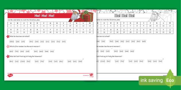 Christmas in Canada Multiplication Code Breaker Activity
