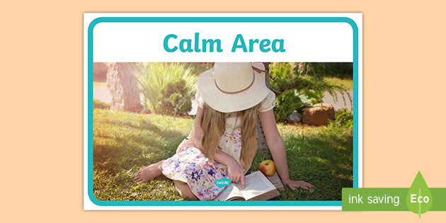 👉 Calm Area Photo Sign (teacher made)