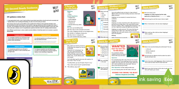 FREE! - Billy and the Beast Reading Activity | Puffin | Twinkl