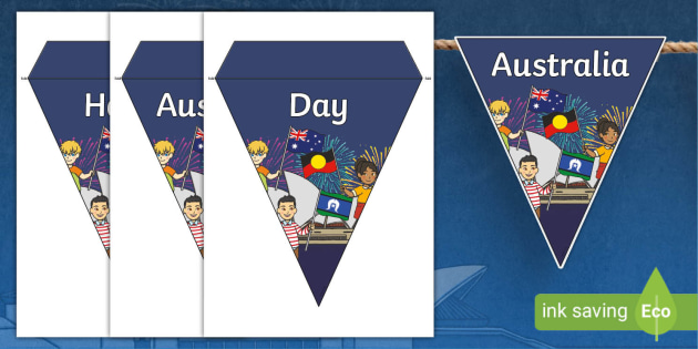 Happy Australia Day Bunting - Display Resource | Twinkl