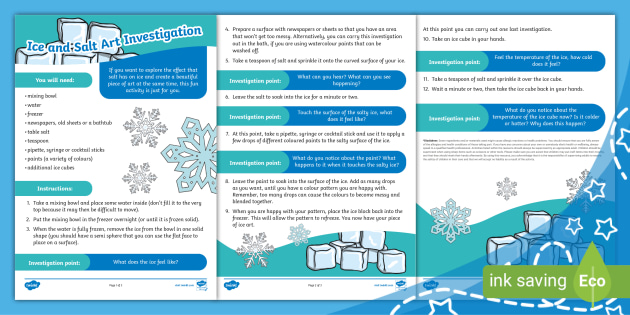 Ice and Salt Art Investigation (teacher made)