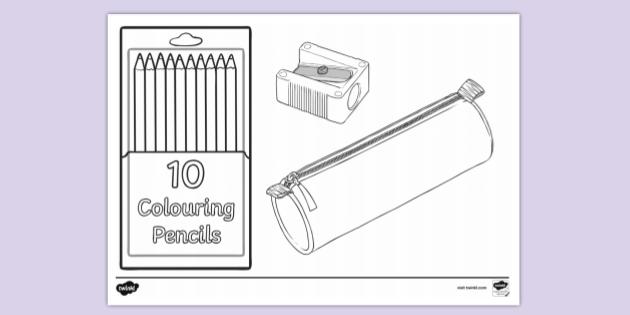 FREE! - Pencil Stationery Colouring Sheet | Colouring Sheets