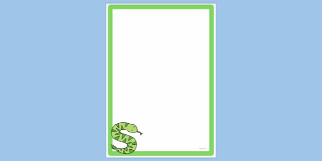 FREE! - Simple Blank Baby Snake Page Border (teacher made)