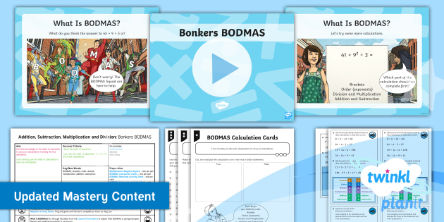 Use BODMAS / BIDMAS to Calculate Maths Lesson Pack