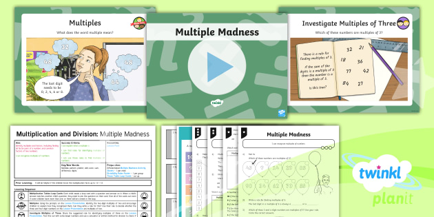 PlanIt Maths Y5 Multiplication and Division Lesson Pack Multiples and ...
