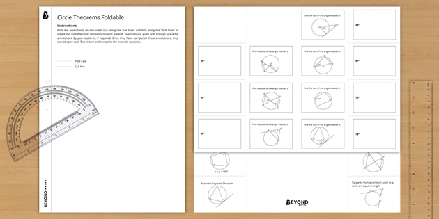 👉 Circle Theorems Foldable (teacher made)