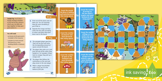 Fantasy Numbers Board Game (teacher made)