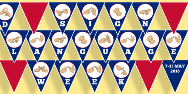 New Zealand Sign Language Week Display Bunting