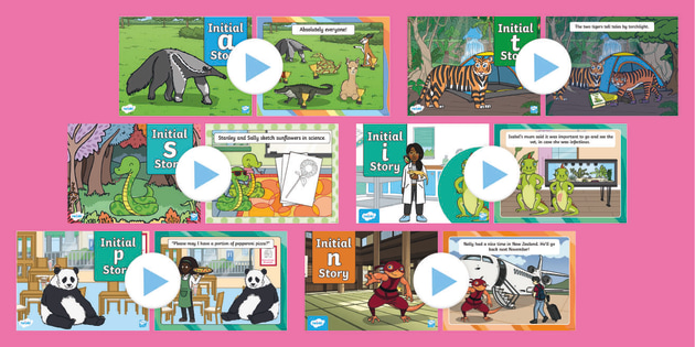 s, a, t, p, i, n Initial Sounds Story PowerPoint Pack