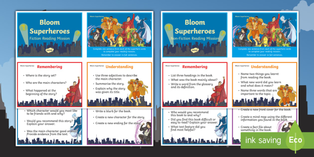 Bloom's Reading Challenge Cards (teacher made)