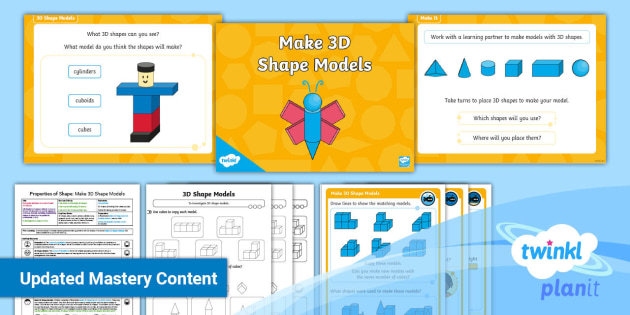 👉 Make Models Using 3D Geometric Shapes | Properties Of Shape