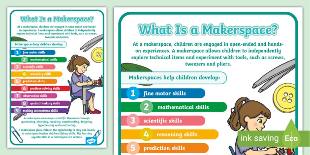 What is a Makerspace? Display Poster (teacher made)