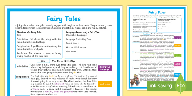 Fairy Tale with Annotations Display Poster (teacher made)