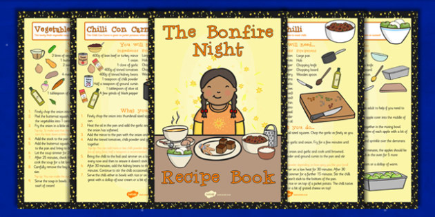 Bonfire Night Recipe Booklet - Bonfire, Night, Food, Recipe