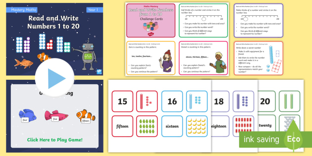 Year 1 Read and Write Numbers From 1 to 20 Maths Mastery Bumper Pack