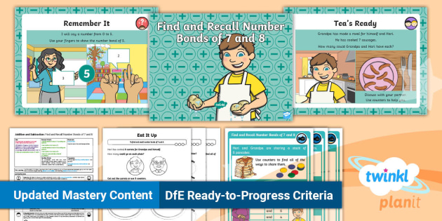 Year 1 Exploring Number Bonds Lesson 3 Planit Maths