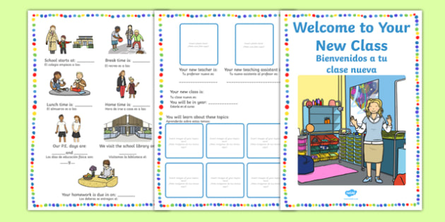 Welcome to Your New Class Booklet English/Spanish
