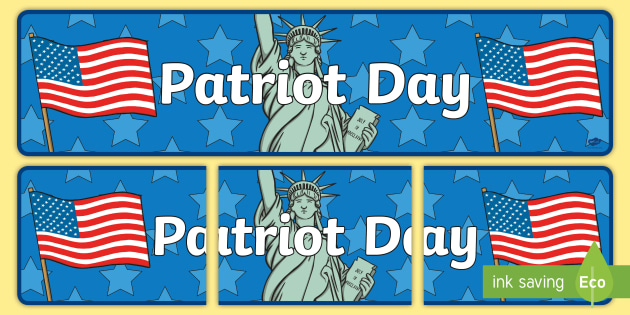 FREE! - Patriot Day Banner (teacher made)