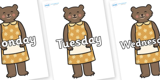 Days of the Week on Mummy Bear