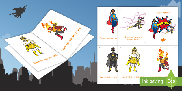 Superheroes Early Emergent Reader (teacher made) - Twinkl